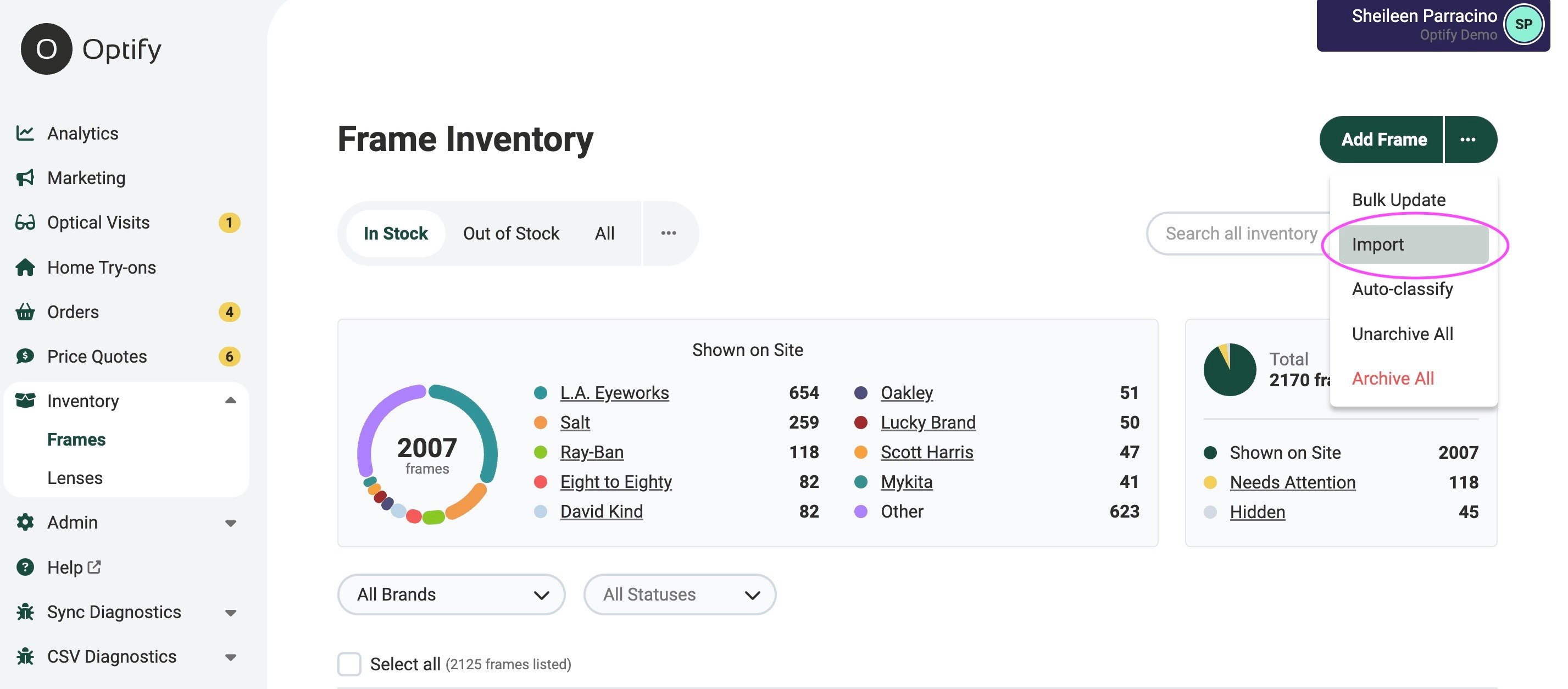 How to upload your Wave CSV inventory file into your Optify dashboard