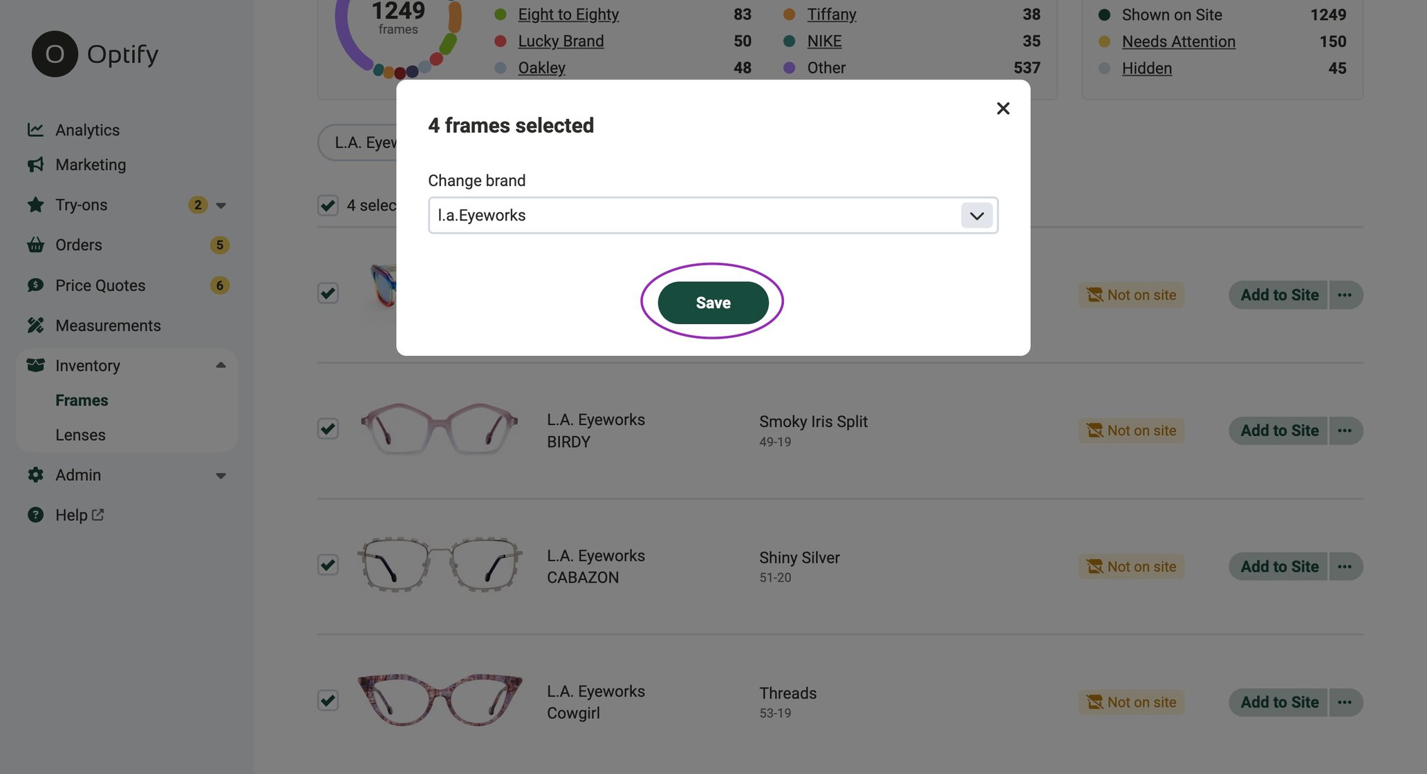 How to change the brand name on your Optify site