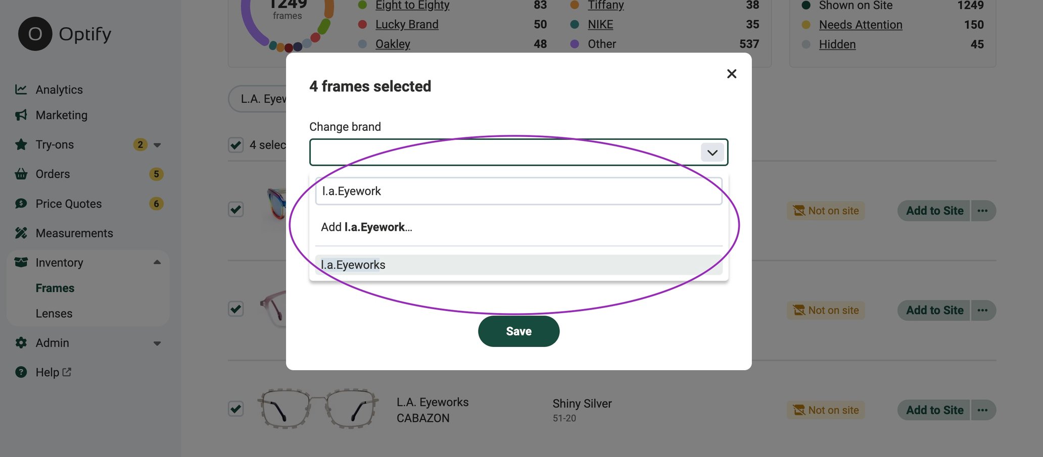 How to change the brand name on your Optify site