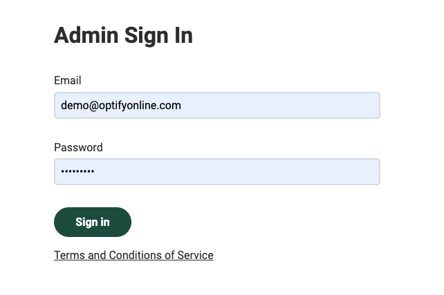 How do I log into Optify?